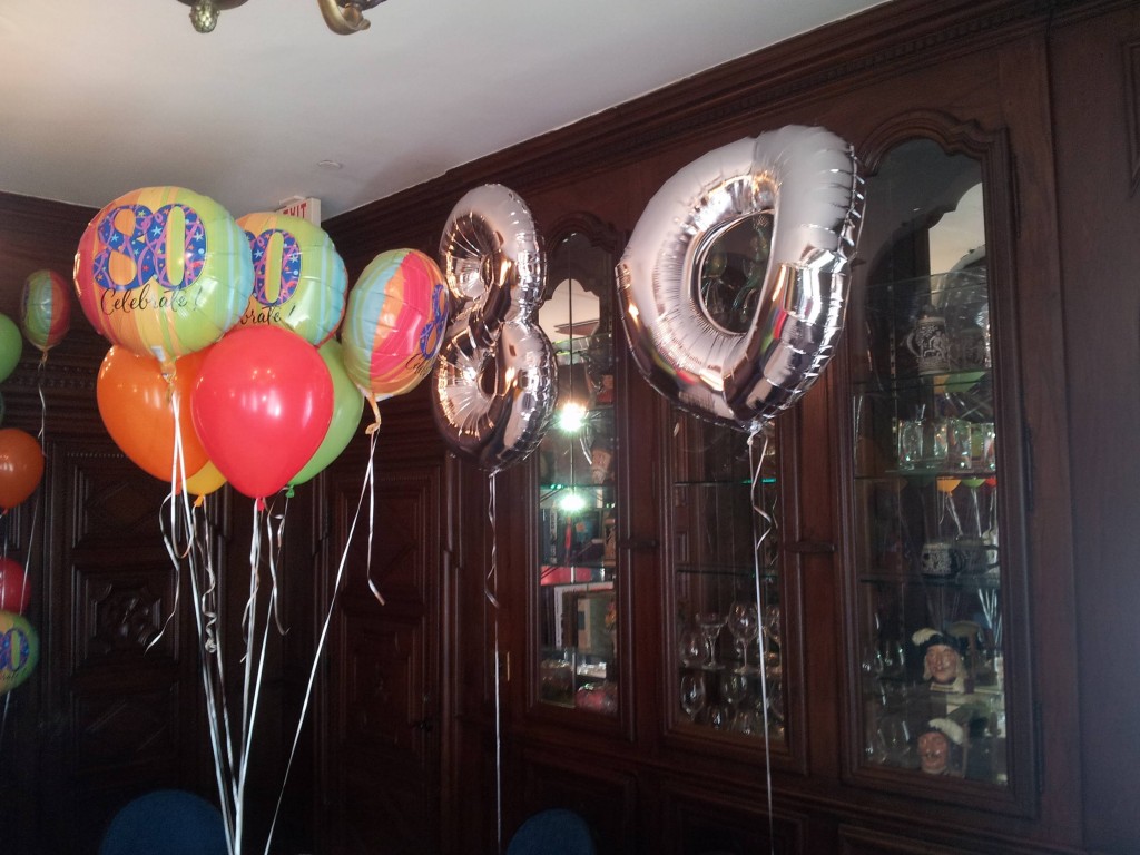 Simple 80th Birthday Decor Part Two The Miami Balloon Guy