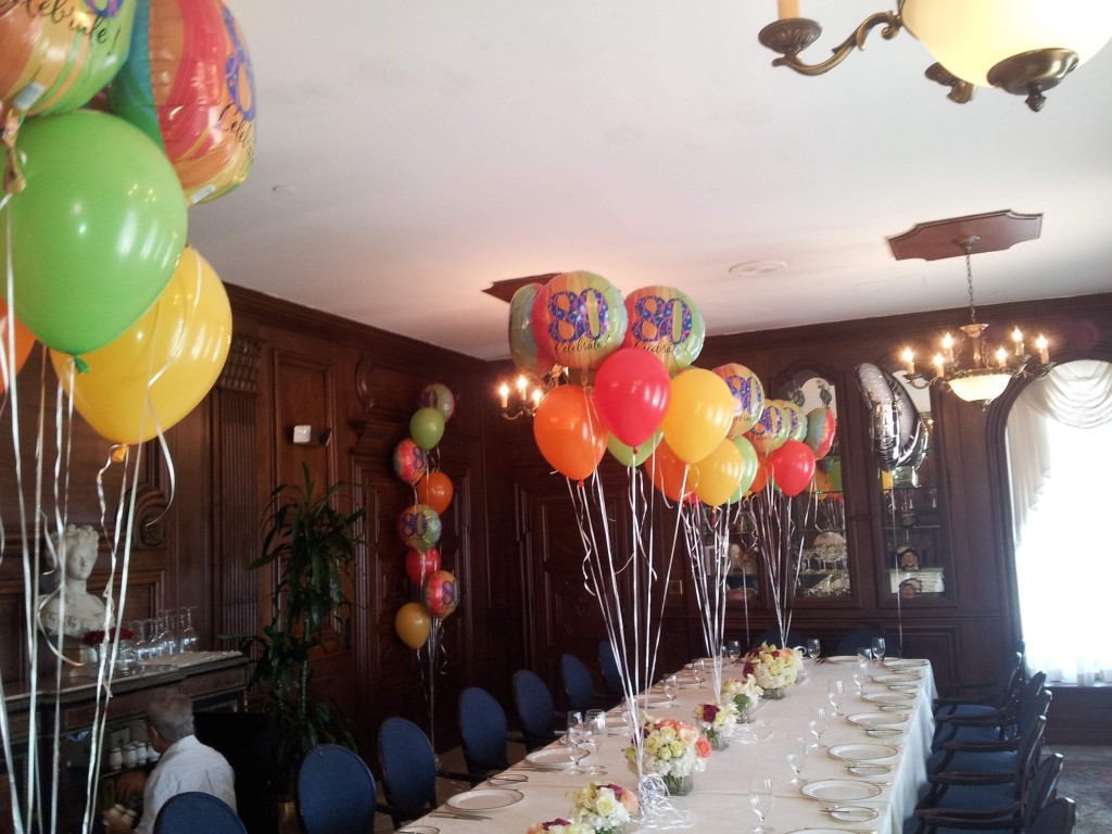Simple 80th Birthday Decor Part One The Miami Balloon Guy